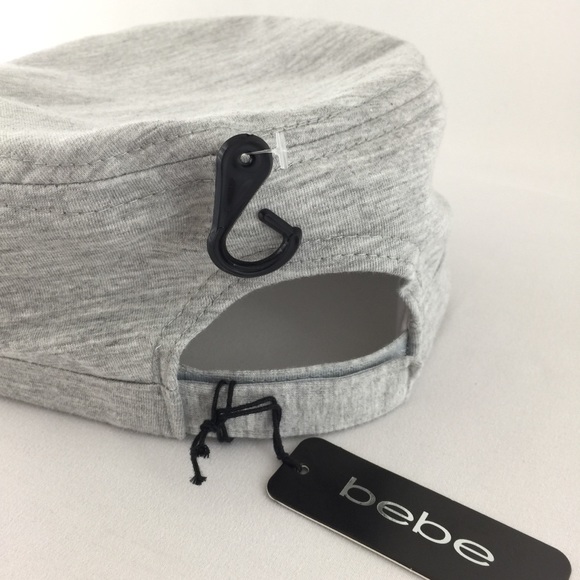 bebe | Accessories | Bebe Gray Logo Hat Cadet Cap Adjustable Back Nwt ...